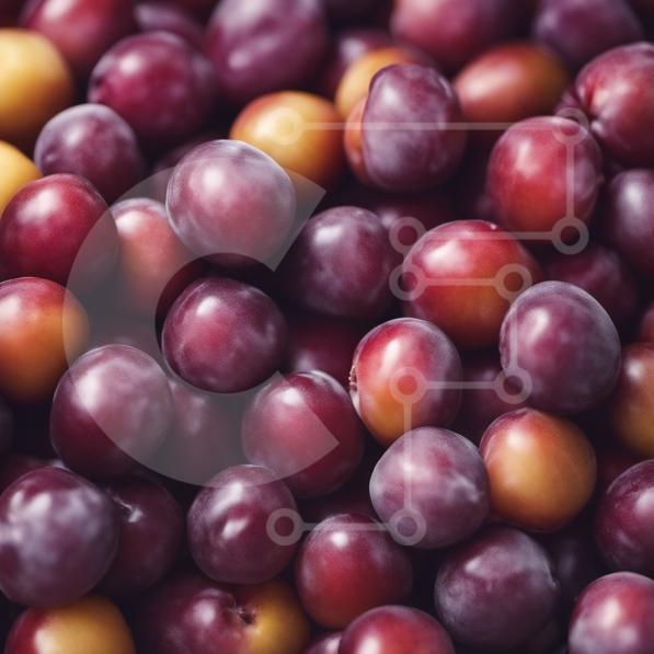 Close-up of Deep Purple Ripe Plums stock photo | Creative Fabrica