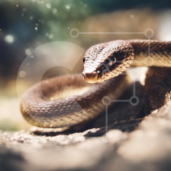 Stunning Close-up of a Brown Snake Showing its Fangs stock photo ...