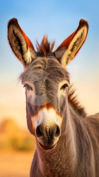 Hermosa foto en primer plano de la cara de un burro fotos de archivo ...