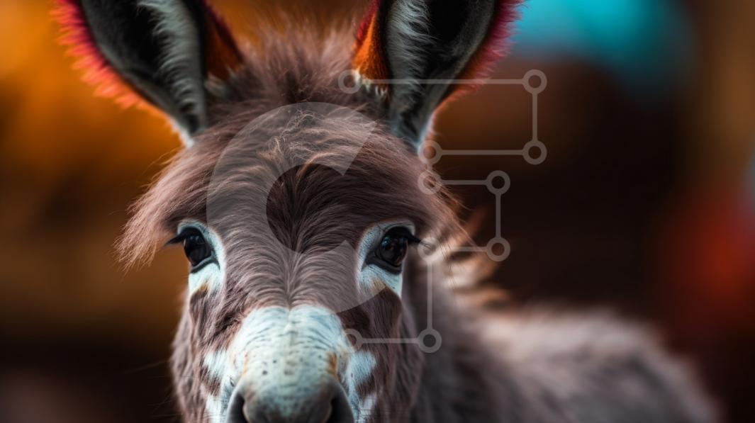 Adorable Close-up Picture of a Donkey's Face stock photo | Creative Fabrica