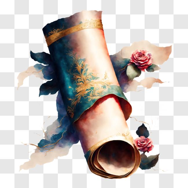 Download Floral Scroll Painting PNGs Online - Creative Fabrica
