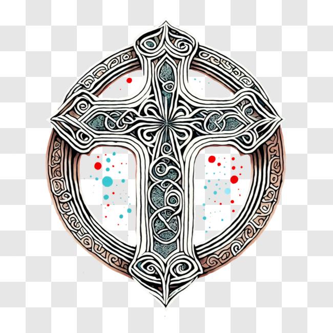 Download Intricate Celtic Cross with Swirling Patterns PNGs Online ...