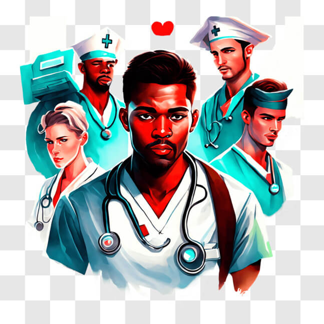 Download Group of Medical Professionals in Hospital Setting PNGs Online ...