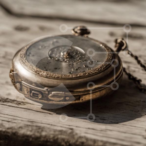 Vintage Pocket Watch with Key on Wooden Background stock photo ...