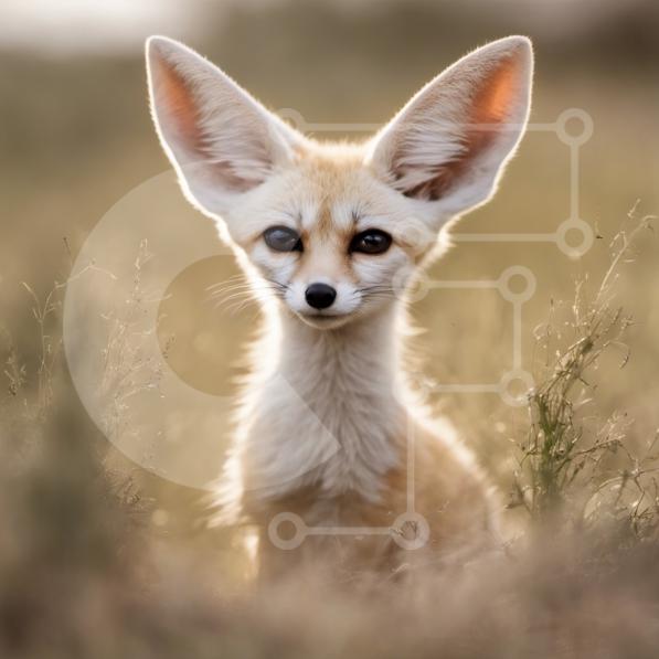 Adorable Fennec Fox with Large Ears and Fluffy Tail stock photo ...