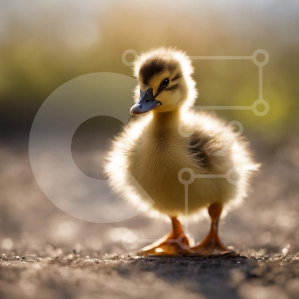 Adorable Duck in a Peaceful Rural Setting stock photo | Creative Fabrica