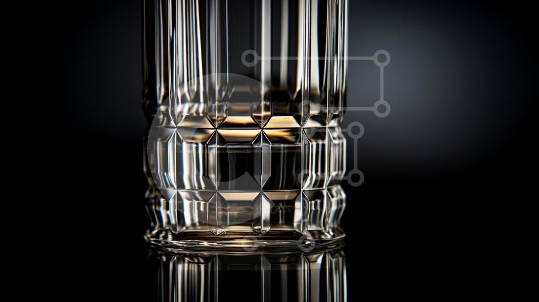 Amber-Colored Liquid in Clear Glass Tumbler stock photo | Creative Fabrica