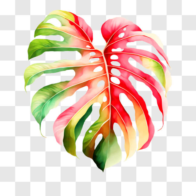 Download Close-Up View of a Vibrant Tropical Plant Leaf PNGs Online ...