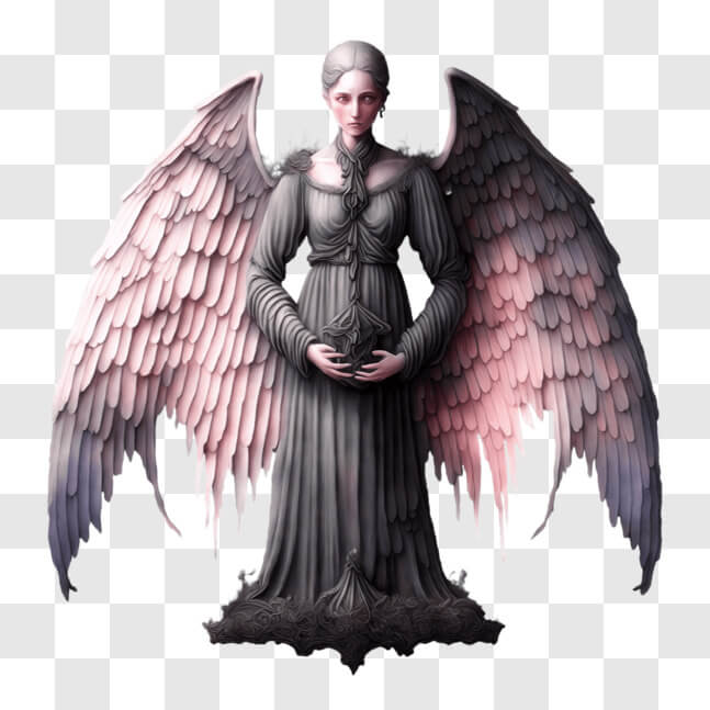 Download Dark Gothic Angel with Skull PNGs Online - Creative Fabrica