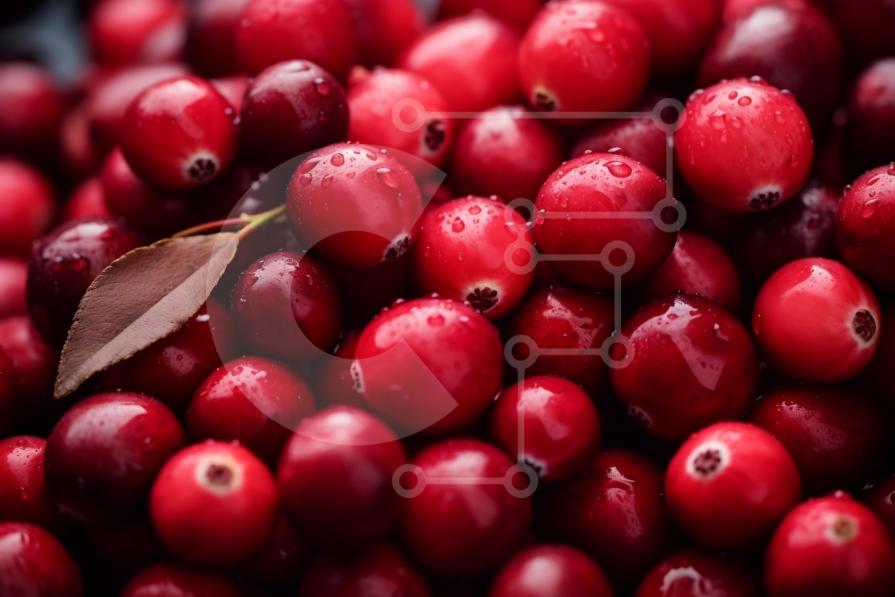 Vibrant Red Cranberries stock photo | Creative Fabrica