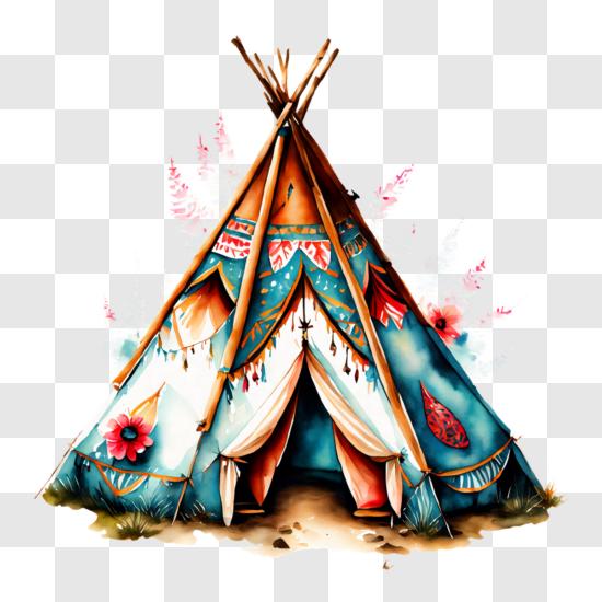 Watercolor Teepee PNG - Download Free & Premium Transparent Watercolor ...