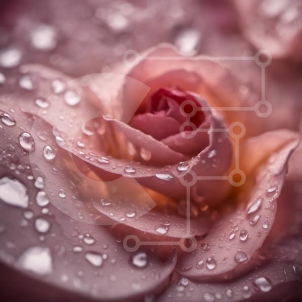 Beautiful Pink Rose with Water Droplets stock photo | Creative Fabrica
