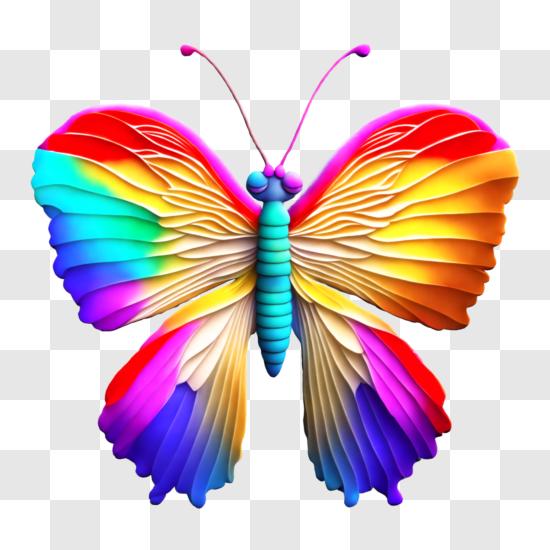 Rainbow Butterfly PNG - Download Free & Premium Transparent Rainbow ...