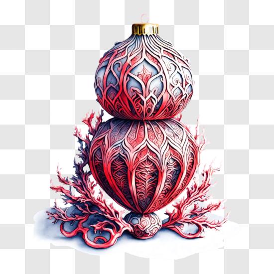 Red Ornament PNG - Download Free & Premium Transparent Red Ornament PNG ...