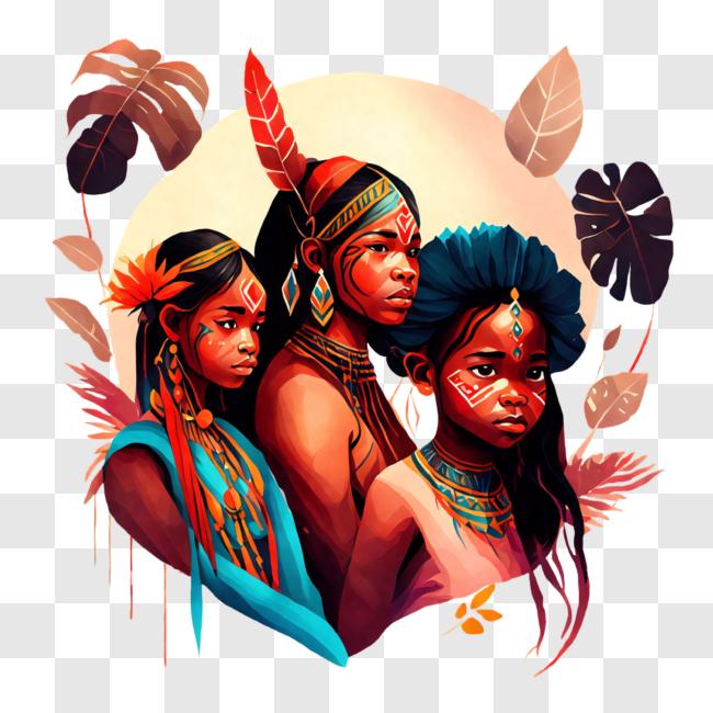 Download Indigenous People in Traditional Clothing PNG Online ...