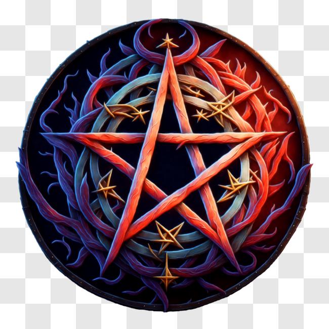 Download Stylized Pentagram Symbol - Abstract Art PNG Online - Creative ...