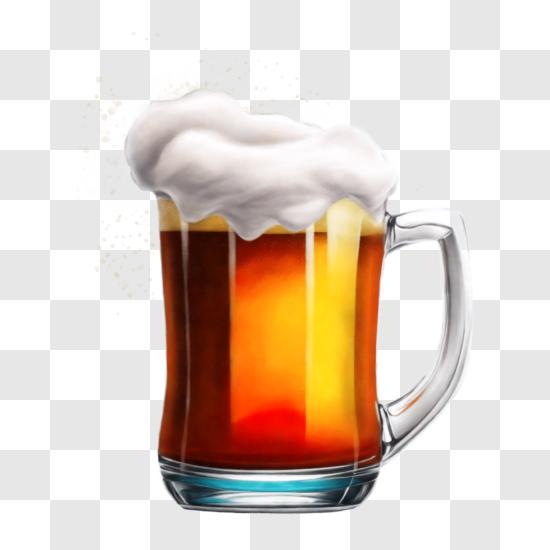 Download Smiling Beer Mug on a Dark Background PNG Online - Creative ...