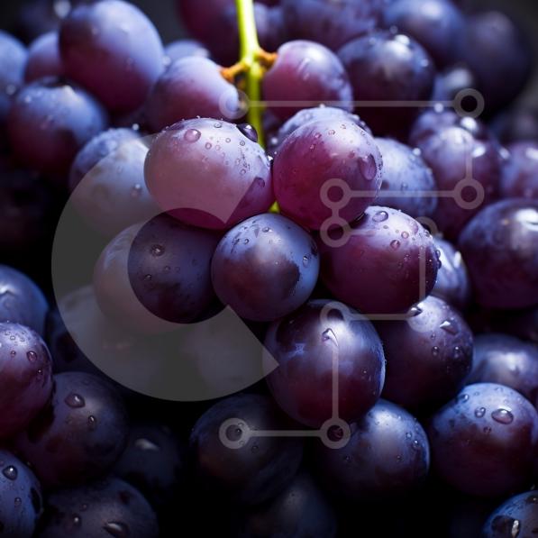 Group of Grapes Arranged in a Cluster stock photo | Creative Fabrica
