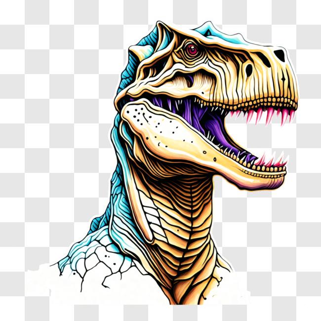 Descarga Pegatina de dinosaurio T-Rex rugiendo PNG En Línea - Creative ...
