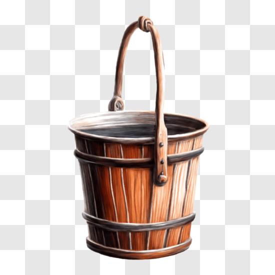Wooden Bucket PNG - Download Free & Premium Transparent Wooden Bucket ...
