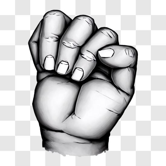 Clench Fist Drawing PNG - Download Free & Premium Transparent Clench ...