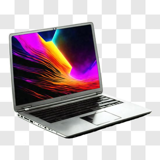 Download Colorful Laptop Computer with Red Pen and Pencils PNG Online ...