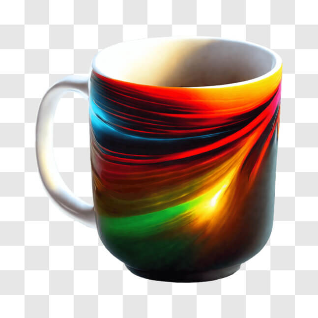 Télécharger Tasse en céramique avec un design tourbillonnant coloré ...