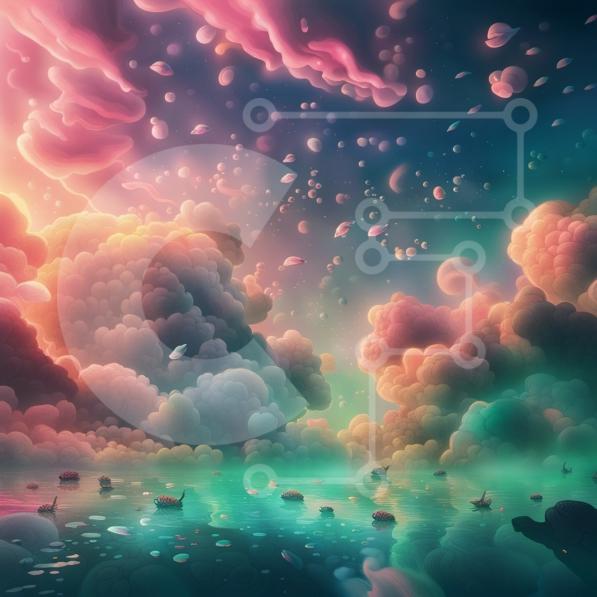 Colorful Sky with Clouds - Peaceful and Serene Image stock photo ...