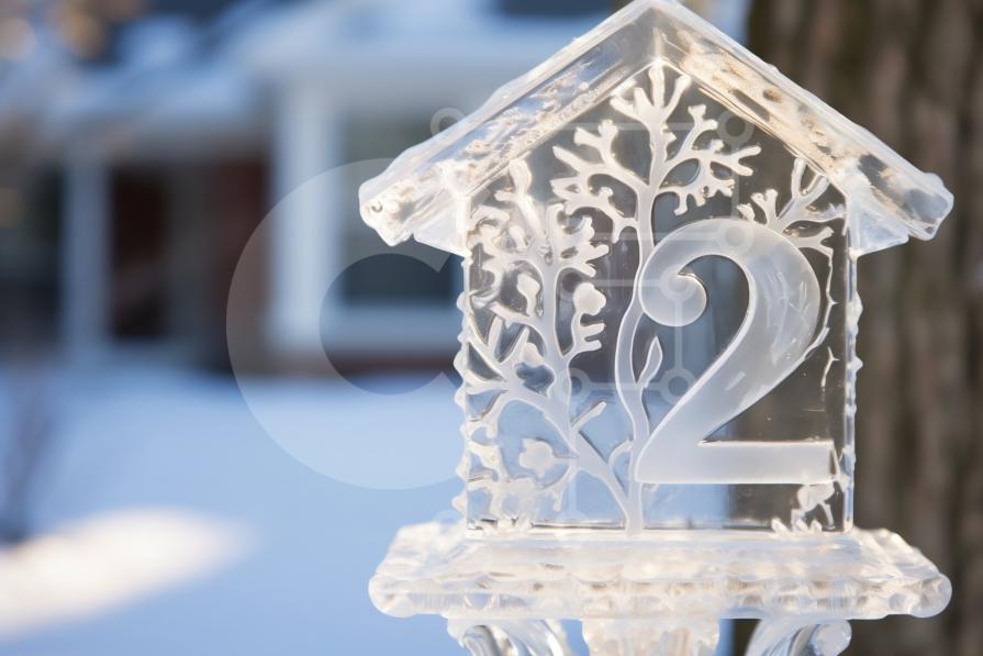 Ice House Number 2 in Winter Wonderland stock photo | Creative Fabrica