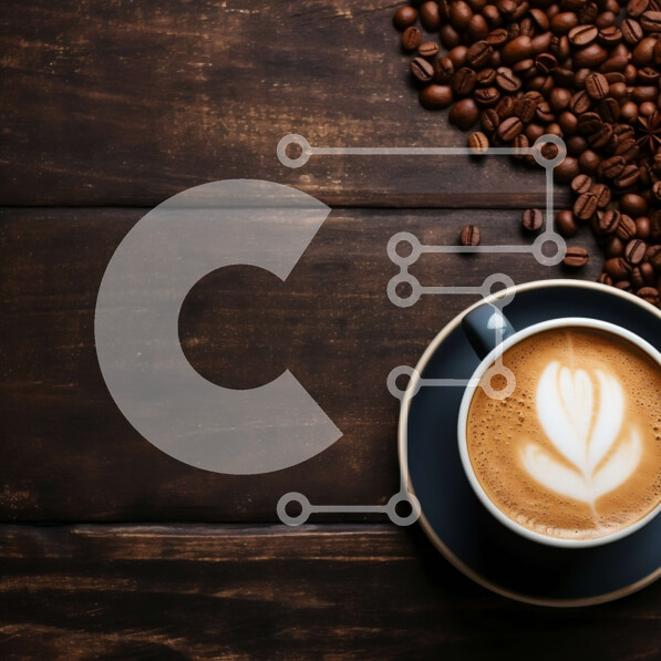 Scarica Caffè con design a foglia di latte art Foto Stock Online ...