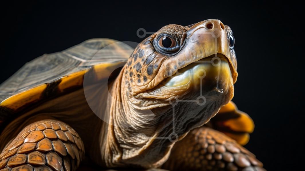 Close-up View of a Turtle's Head and Neck stock photo | Creative Fabrica