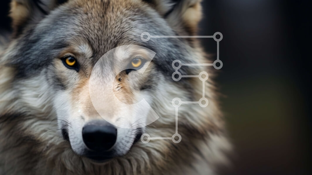 Download Close-up of a Wild Wolf's Face with Intense Expression ...