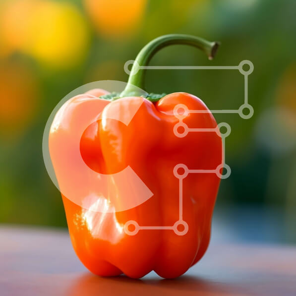 Download Red Bell Pepper on Wooden Table Stockphotos Online - Creative ...