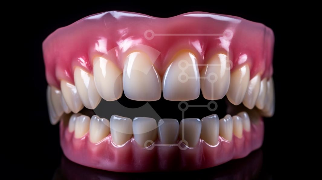 Realistic Dentures Close-up stock photo | Creative Fabrica