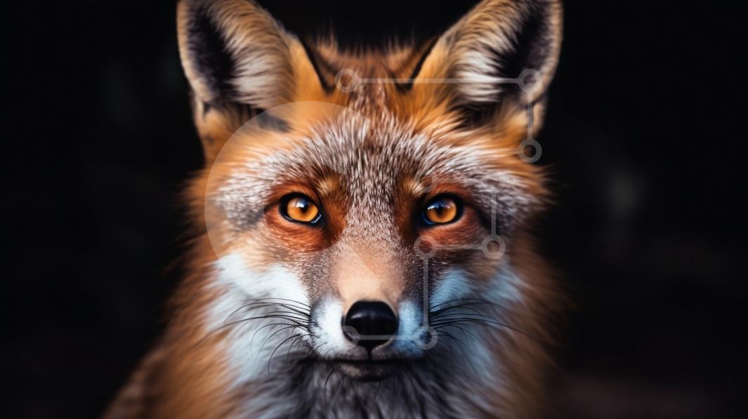 Stunning Red Fox with Bright Orange Eyes stock photo | Creative Fabrica