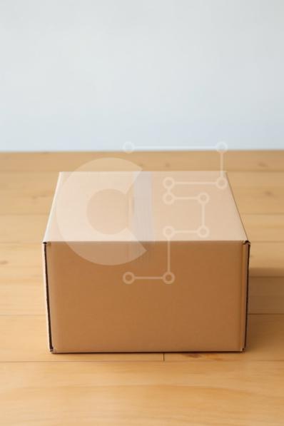 Empty Cardboard Box with Clear Plastic Window stock photo | Creative ...