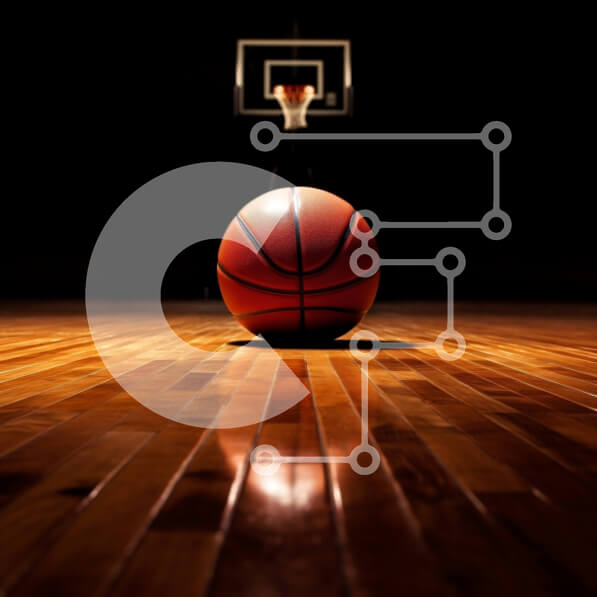 Download Dimly Lit Basketball Court with Basketball Stockphotos Online ...