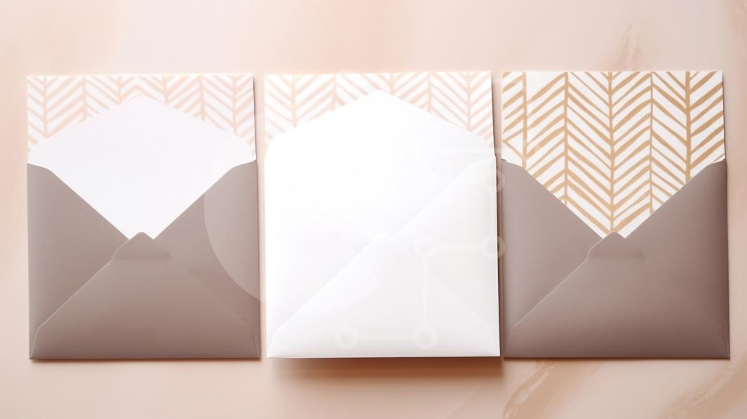 Set of Three Envelopes with Different Designs stock photo | Creative ...