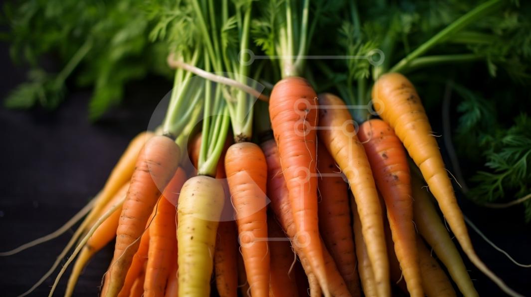 Fresh Carrots Stacked on Top of Each Other stock photo | Creative Fabrica