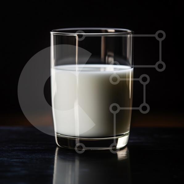 Glass of Milk on Dark Surface stock photo | Creative Fabrica