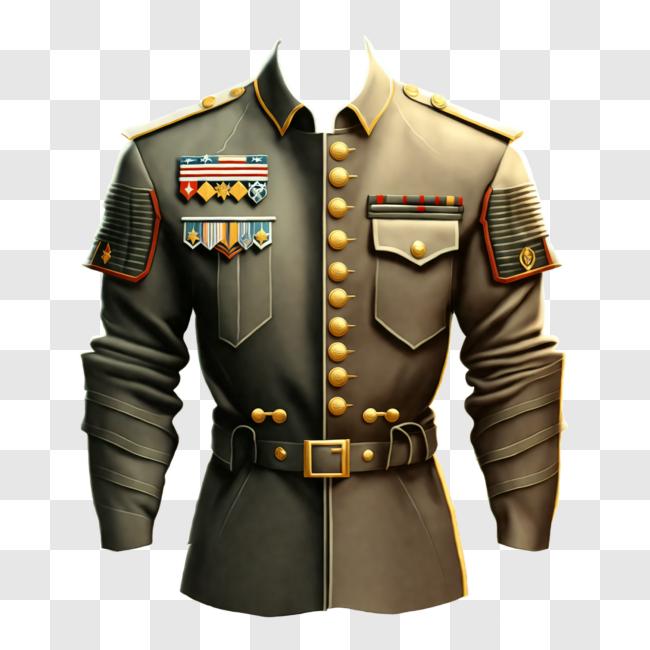 Download Military Uniform with Medals and Insignias PNG Online ...