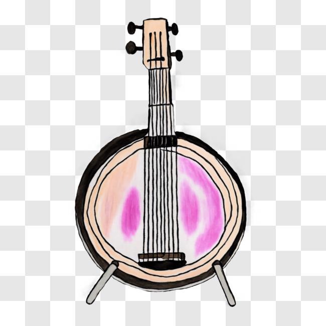 Baixe Banjo - Instrumento Musical de Cordas PNG - Creative Fabrica