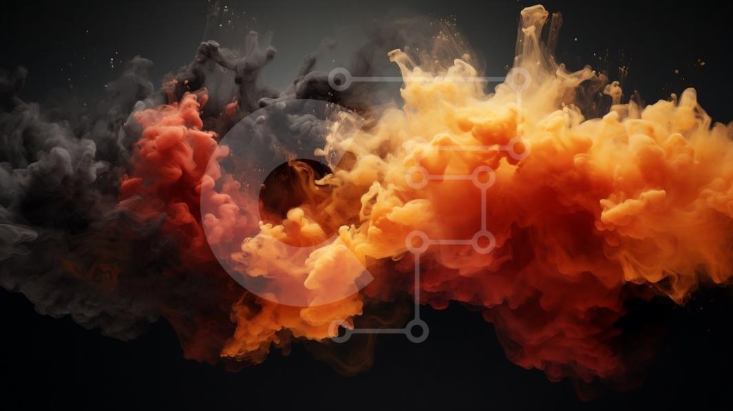 Abstract Liquid Explosion in Orange and Black stock photo | Creative ...