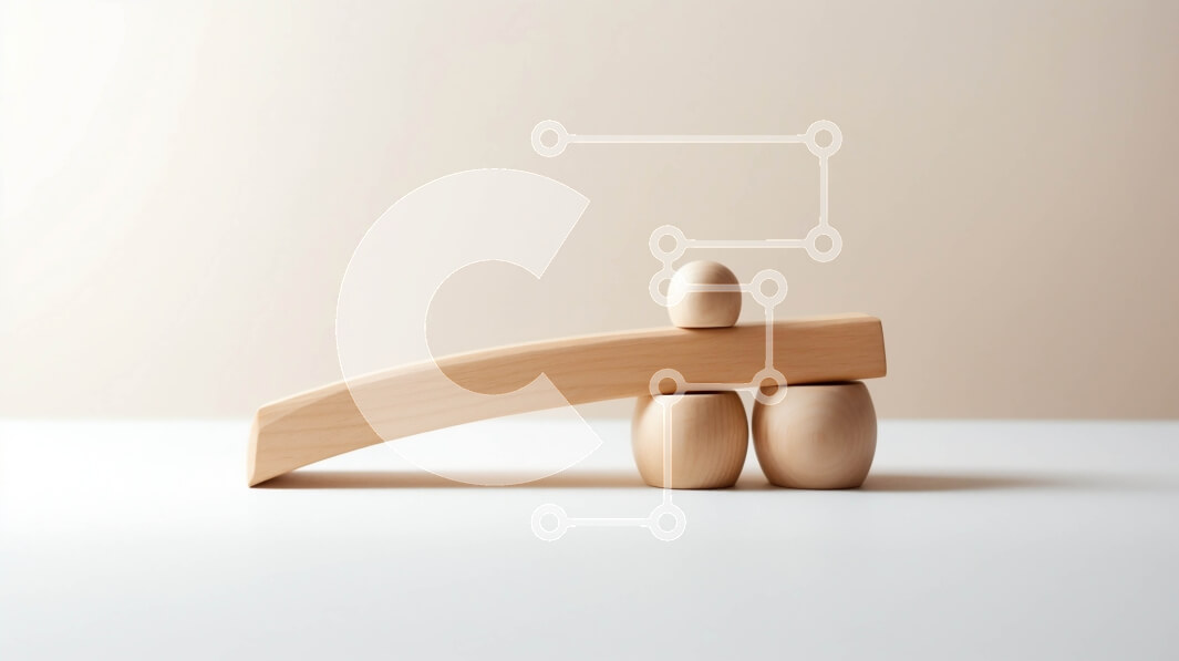 Wooden Balance Scale with Stacked Blocks stock photo | Creative Fabrica