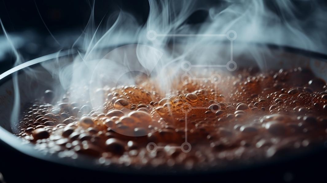 Boiling Liquid with Steam Rising - Food Stock Photo stock photo ...