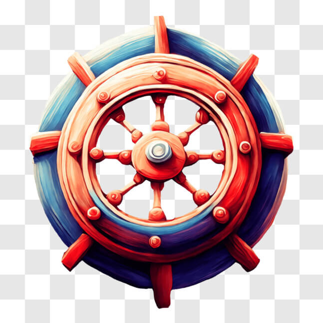 Download Red and Blue Steering Wheel with Metal and Leather ...