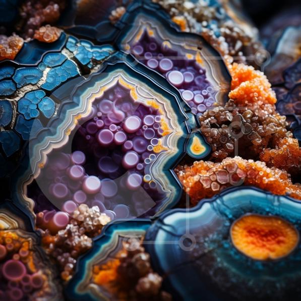 Close-Up View of Banded Agate stock photo | Creative Fabrica