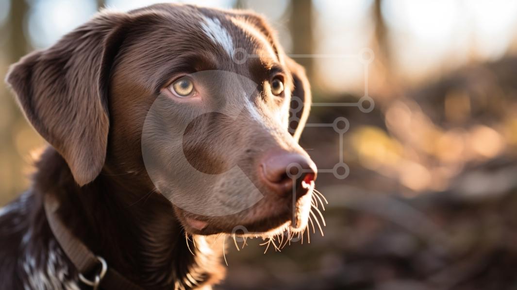 Serious Dog with Fluffy Fur and Serious Expression stock photo ...