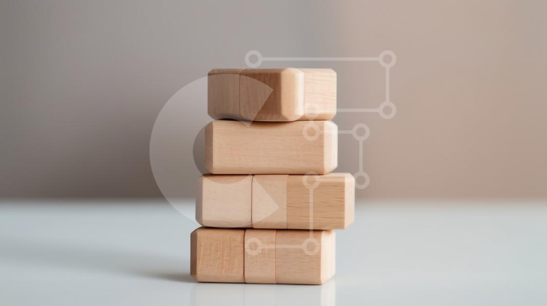 Stack of Wooden Blocks stock photo | Creative Fabrica