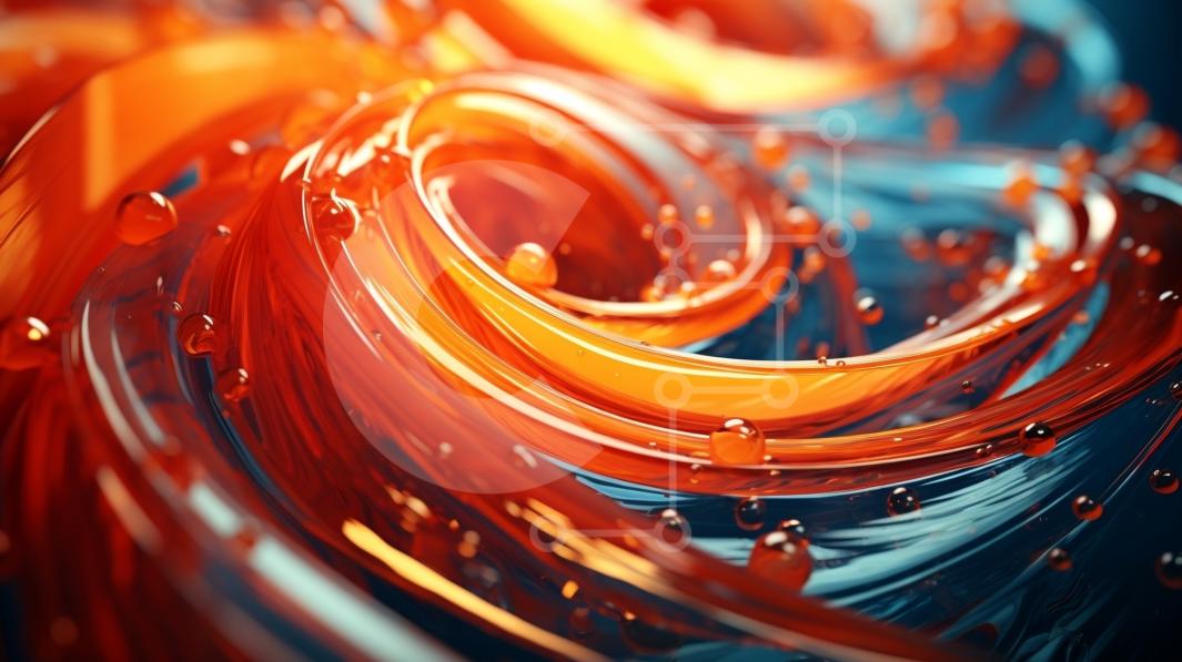 Abstract Liquid Swirl with Water Droplets stock photo | Creative Fabrica